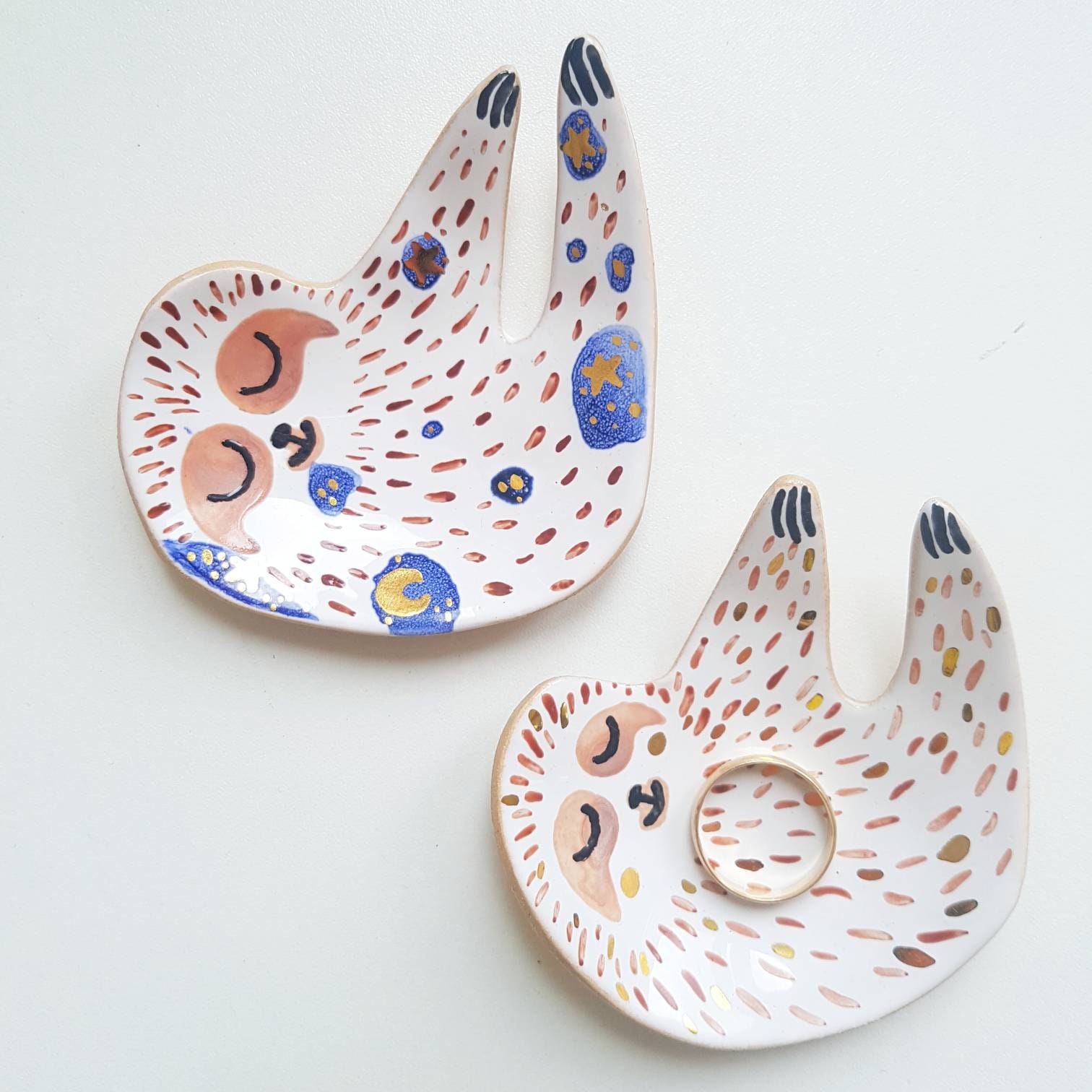 Sloth Ring Dish, Animal Ring Holder, Ceramic Sloth, Jewelry Dish ...