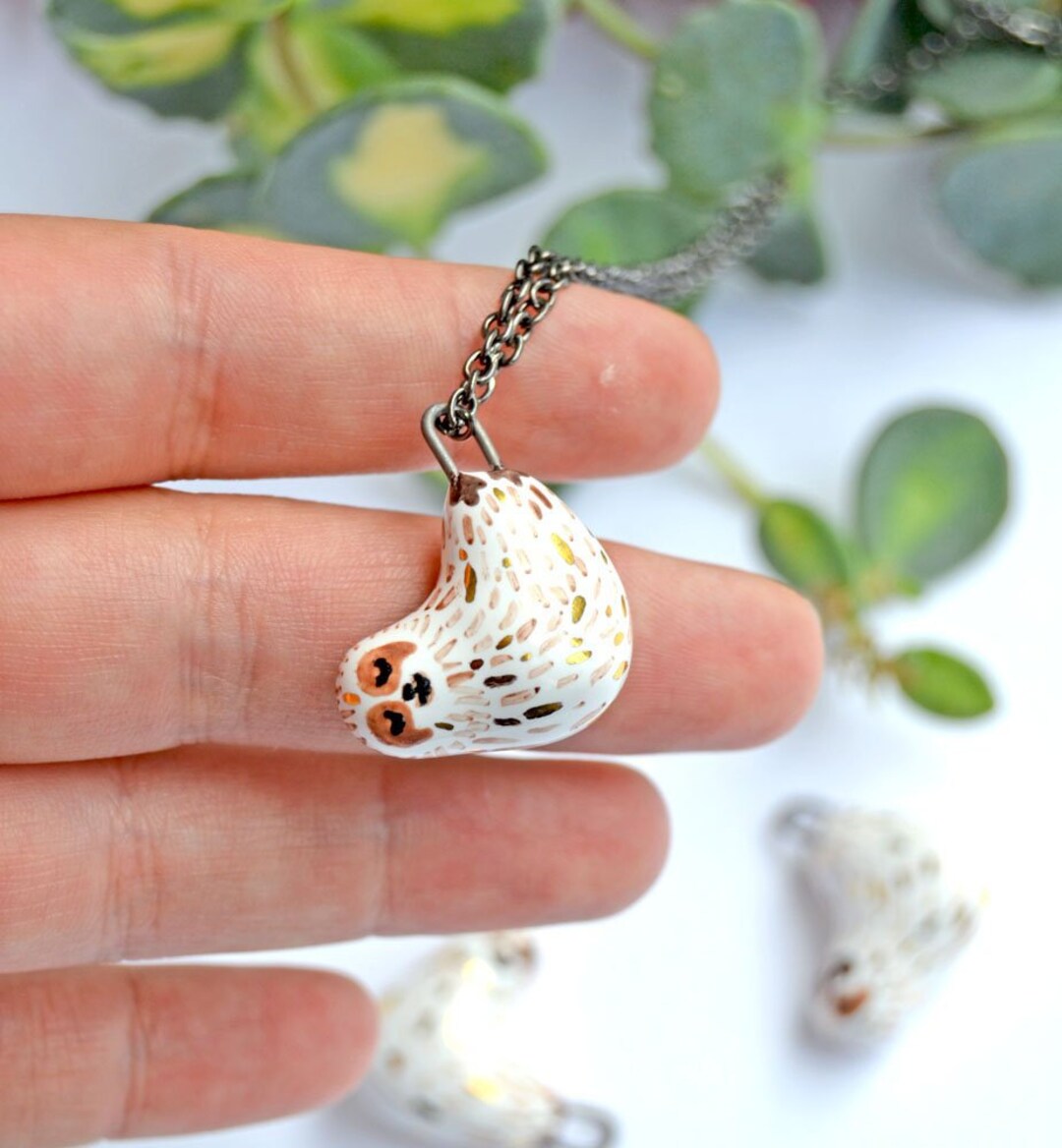 Sloth Necklace, Sloth Jewelry, Animal Necklace, Sloth Pendant, Animal ...