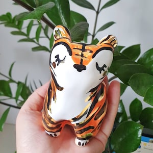 Tiger Planter, Animal Planter, Ceramic Tiger, Tiger Lover Gift, Ceramic ...