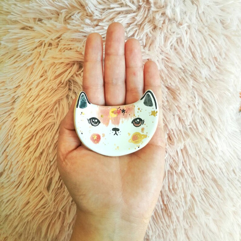 Moon Phases Celestial Cat Cat Lover Gift Ceramic Cat - Etsy