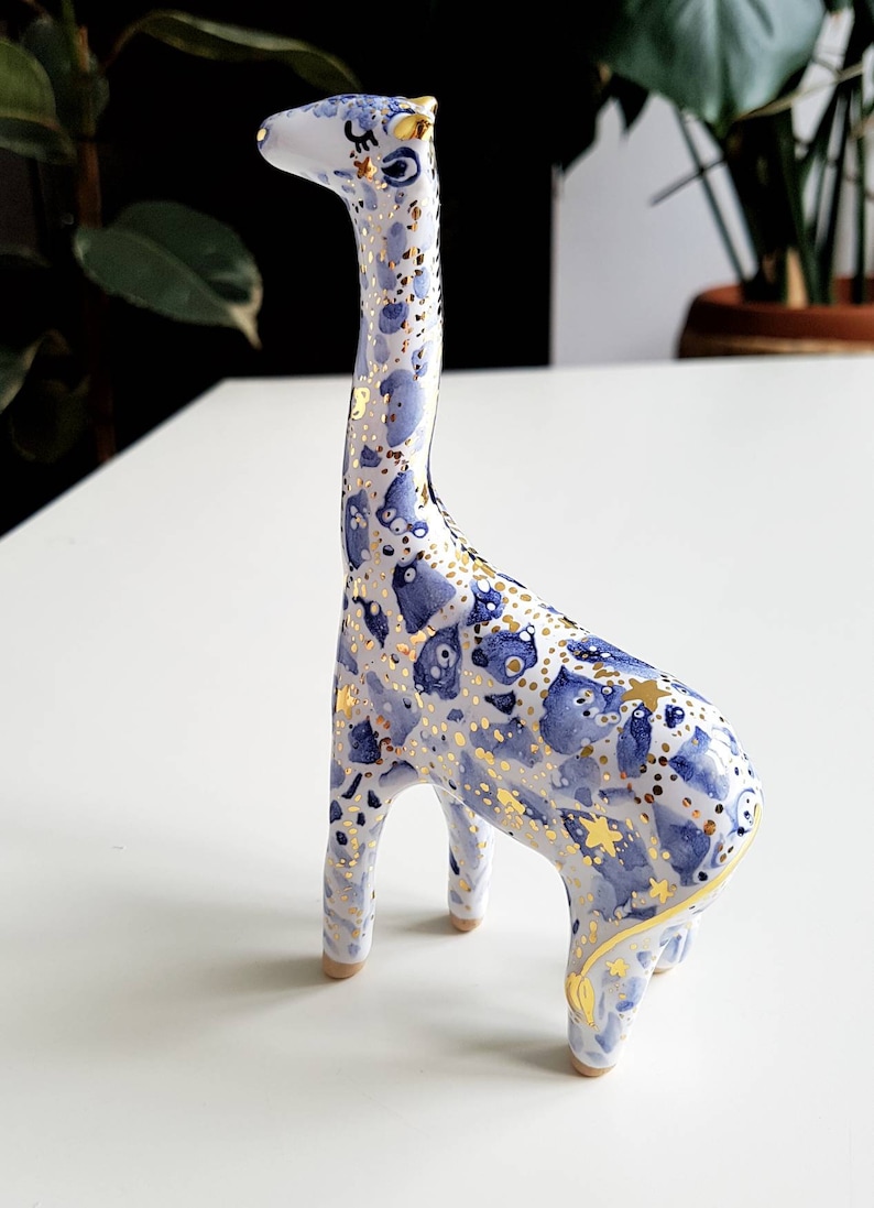 Galaxy Giraffe Figurine, Celestial Giraffe, Cake Topper, Galaxy Art ...