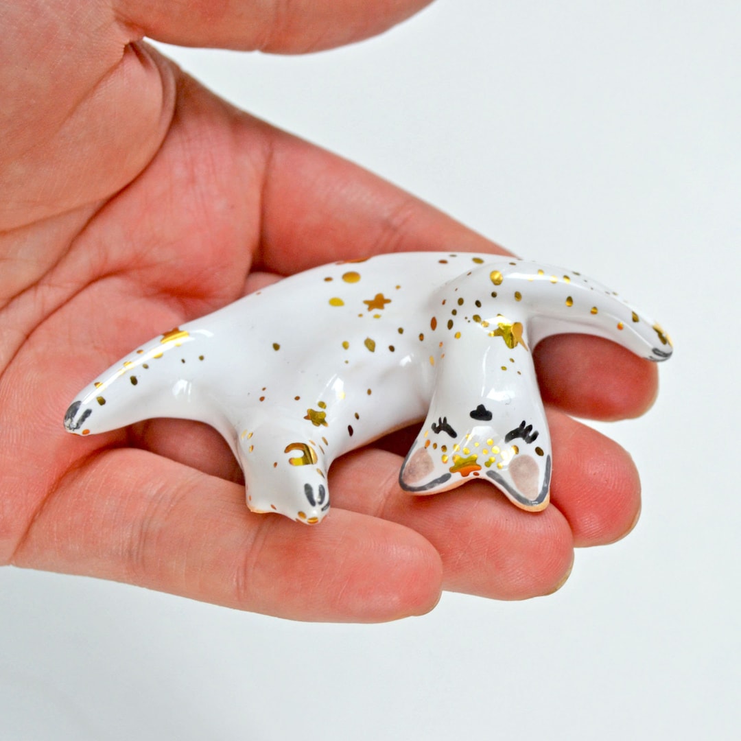 Moon Phases Cat Figurine, Celestial Cat Art, Galaxy Cat Sculpture ...