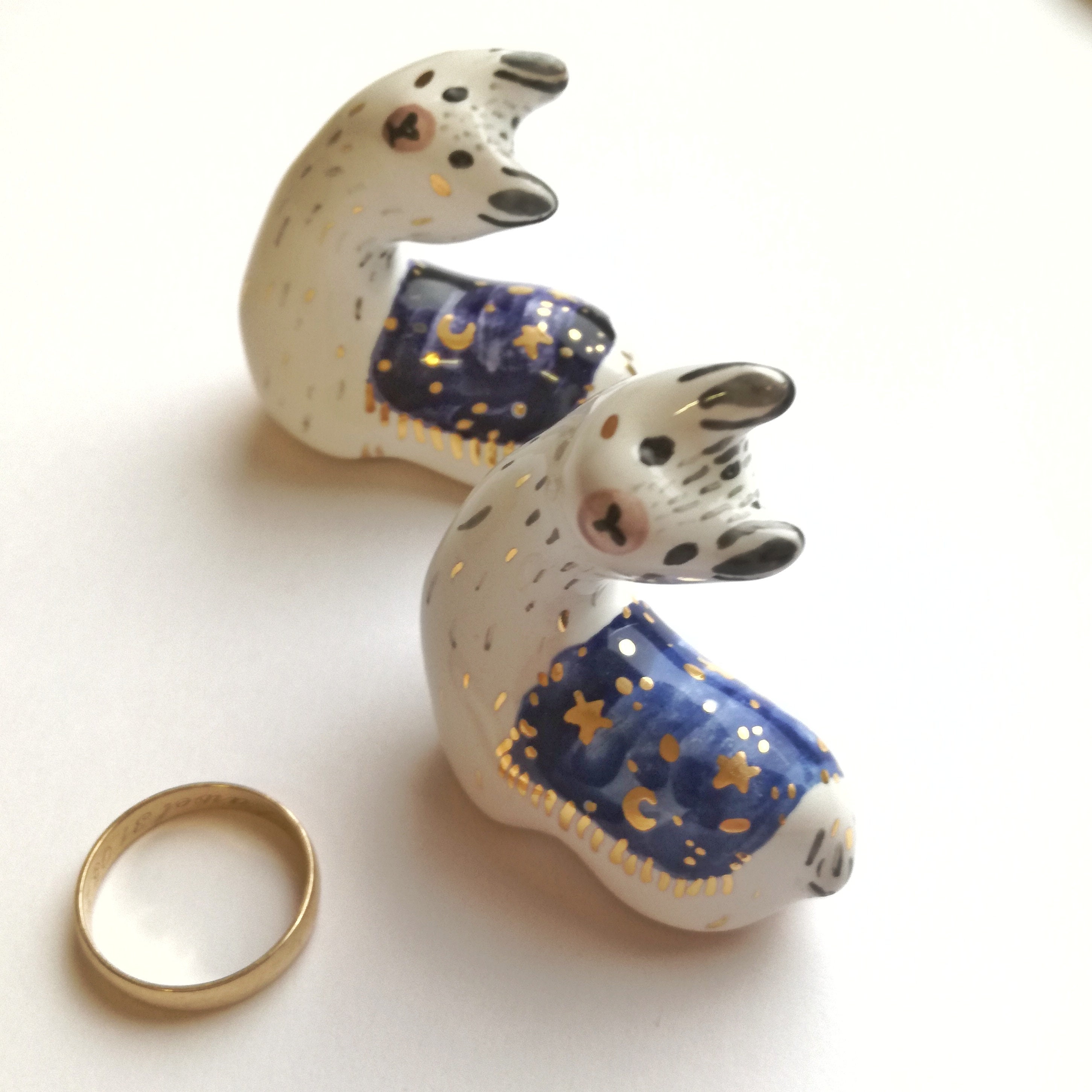 Llama Ring Holder, Llama Gifts, Ceramic Llama Figurine, Lama Jewelry ...