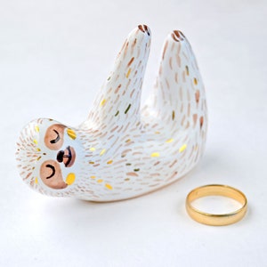 Sloth Ring Holder, Sloth Figurine, Sloth Gift Idea, Animal Figurine ...