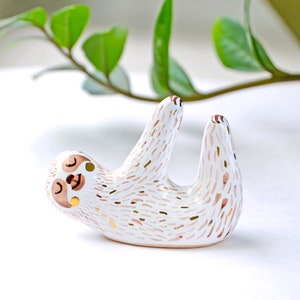 Sloth Ring Holder, Sloth Figurine, Sloth Gift Idea, Animal Figurine ...