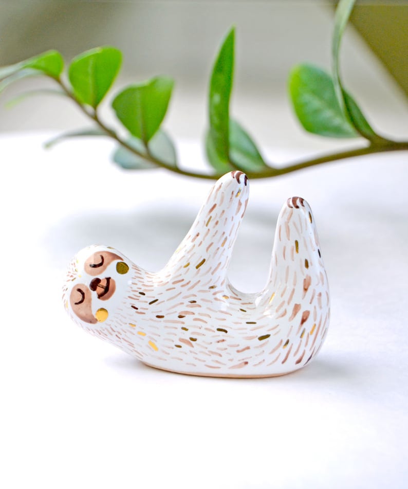 Sloth Ring Holder Sloth Figurine Sloth Gift Idea Animal | Etsy