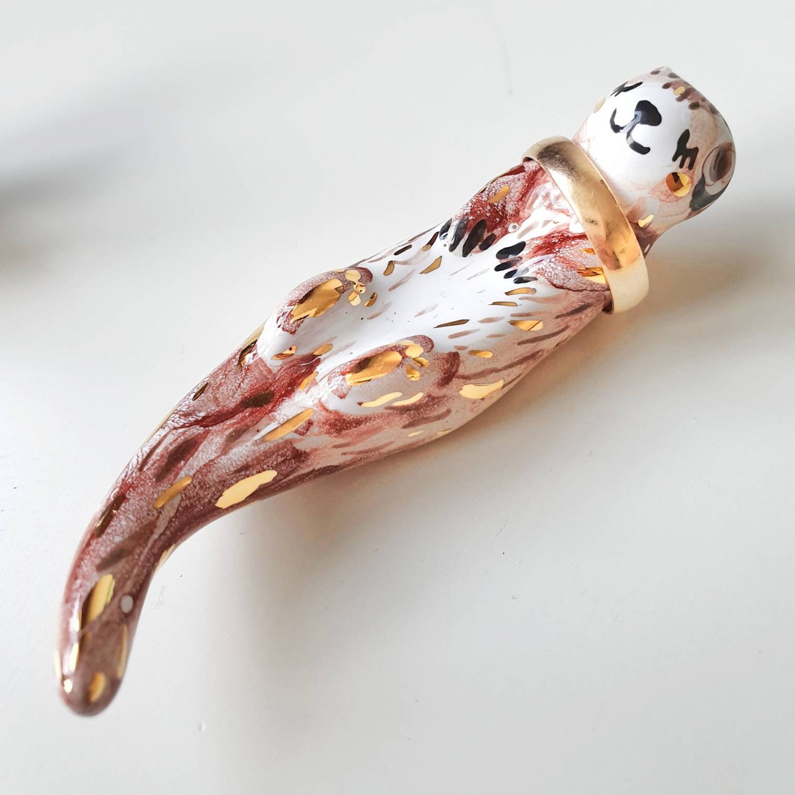 Otter Figurine, Ceramic Otter, Moon Phases,galaxy Figurine, Ceramic ...