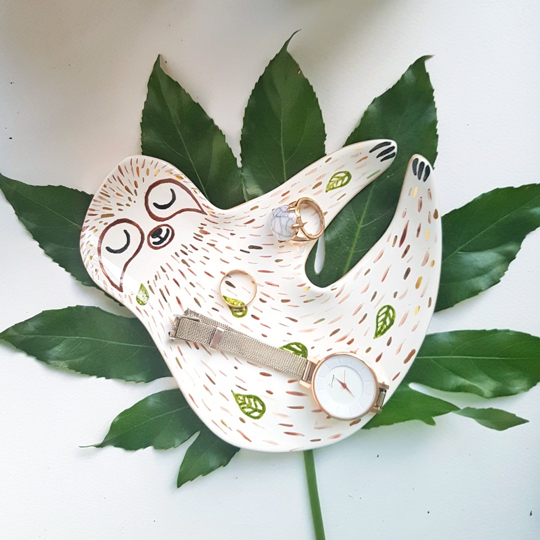 Sloth Ring Holder, Sloth Ring Dish, Sloth Gift Idea, Trinket Dish ...