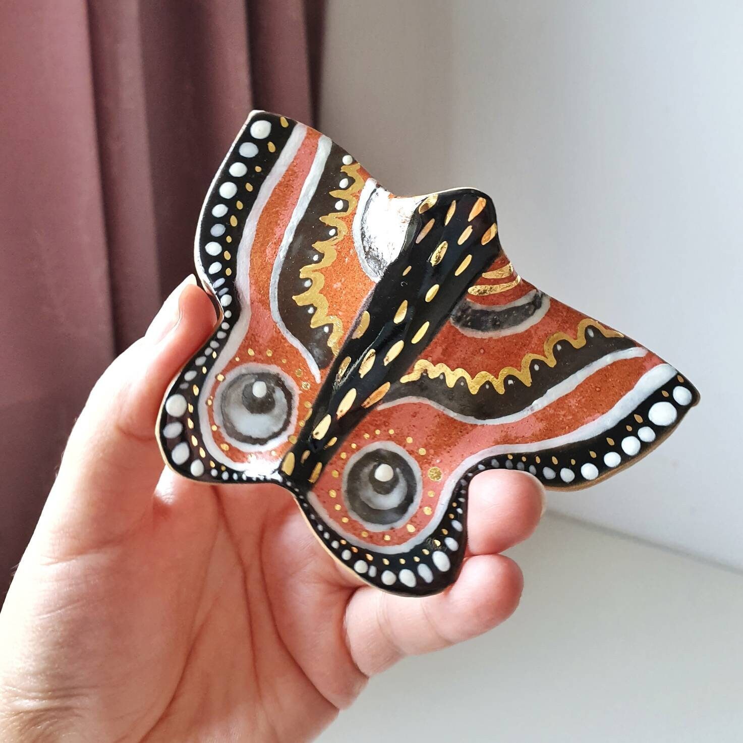 Celestial Moth Ring Dish Vintage Moth Plate Ceramic Moth - Etsy