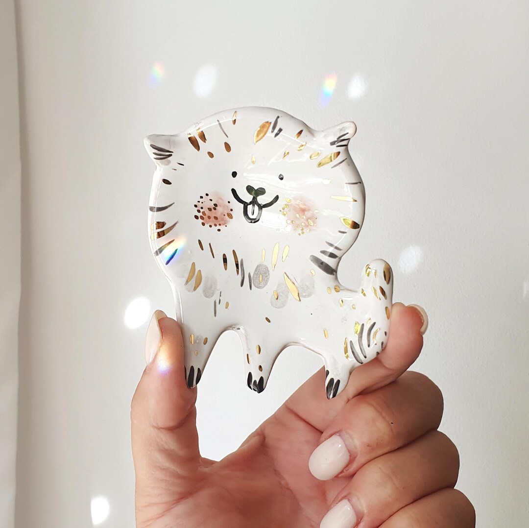 Samoyed Ring Dish, Celestial Dog Ring Dish, Galaxy Dog Trinket Dish ...