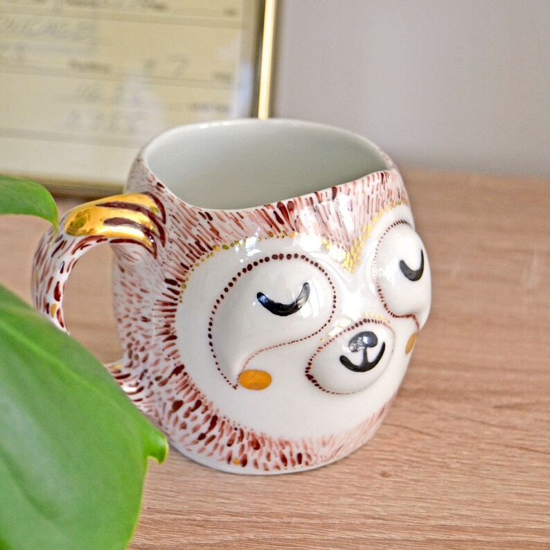 Sloth Mug Porcelain Mug Sloth Coffee Mug Animal Mug - Etsy