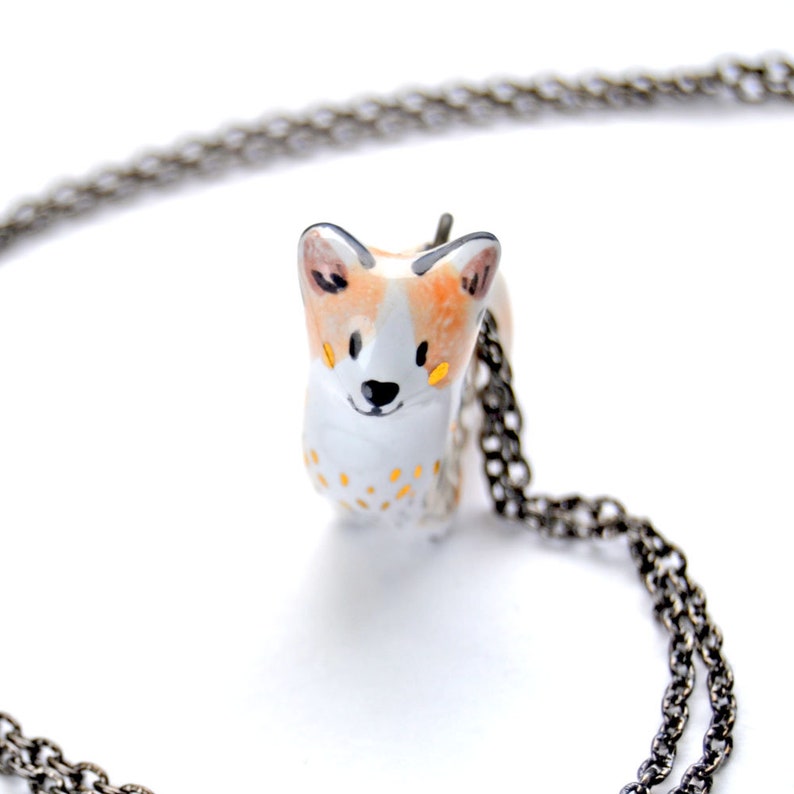 Corgi Gifts Corgi Jewelry Corgi Necklace Ceramic Necklace | Etsy