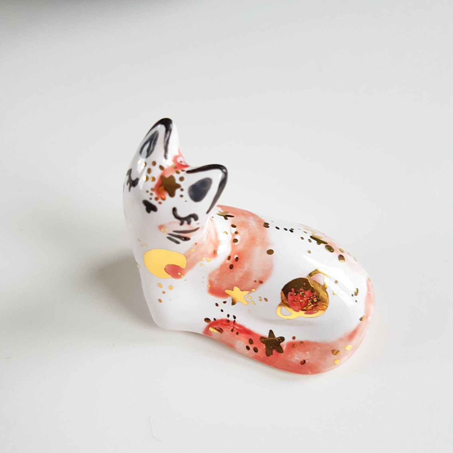 Moon Phases Cat Figurine, Celestial Cat Art, Cake Topper, Sprinkes ...