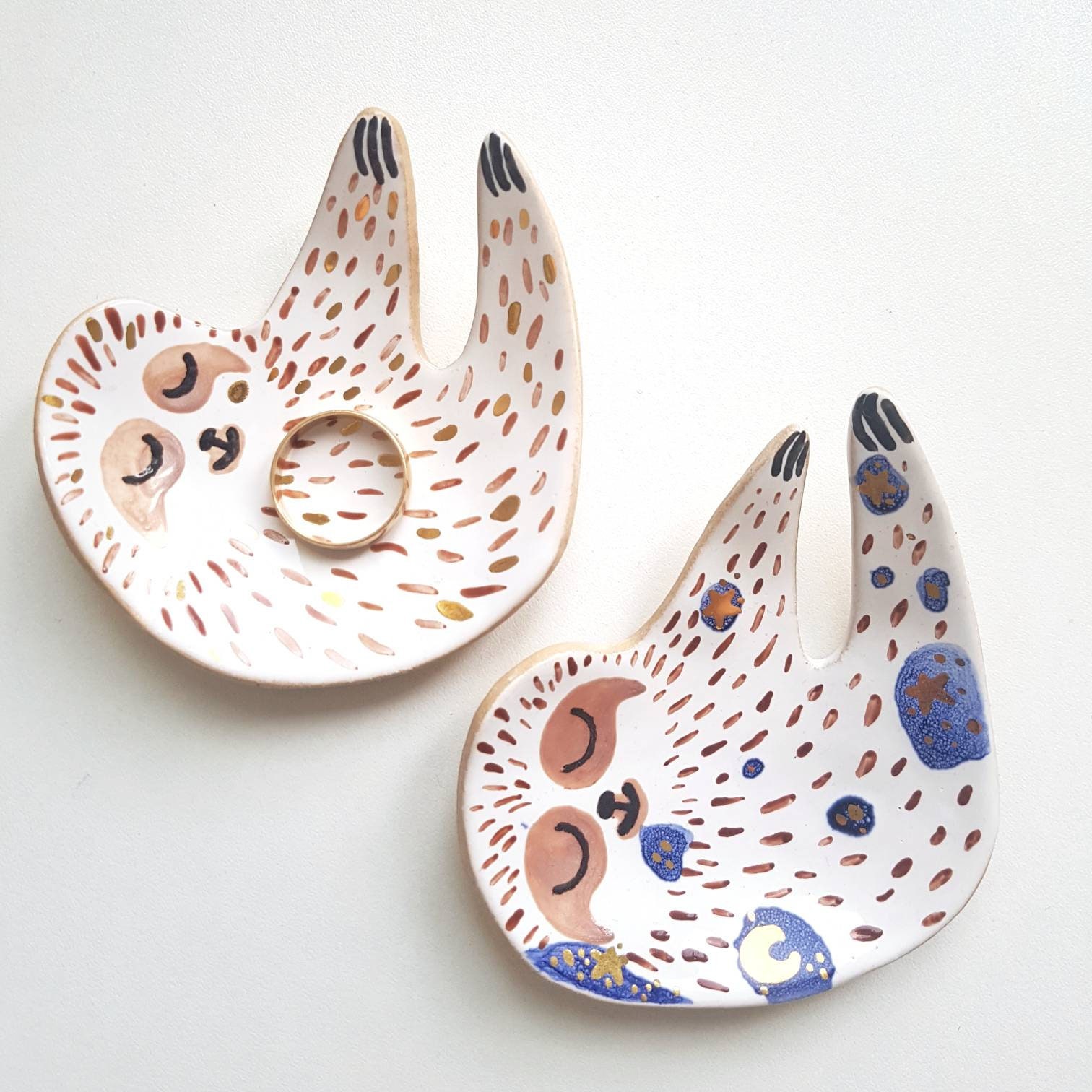 Sloth Ring Dish, Animal Ring Holder, Ceramic Sloth, Jewelry Dish ...