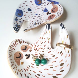 Sloth Ring Dish, Animal Ring Holder, Ceramic Sloth, Jewelry Dish ...
