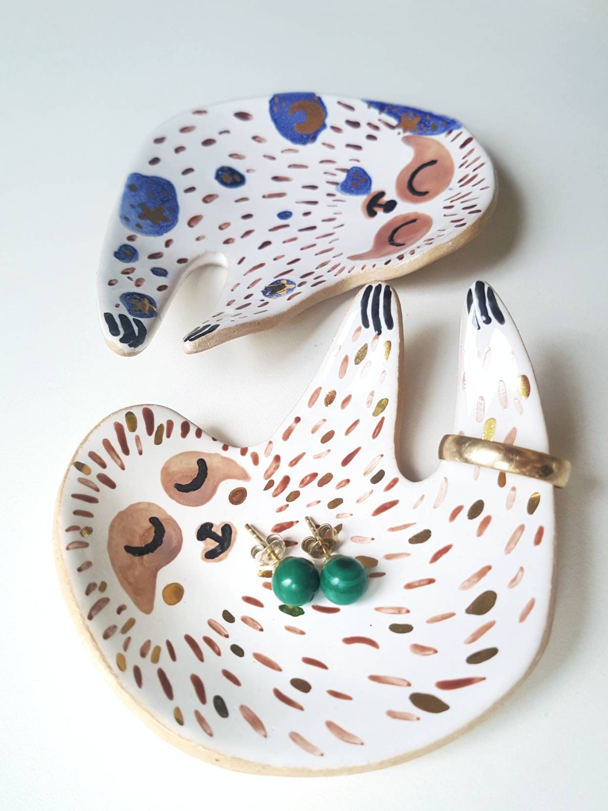 Sloth Ring Dish, Animal Ring Holder, Ceramic Sloth, Jewelry Dish ...
