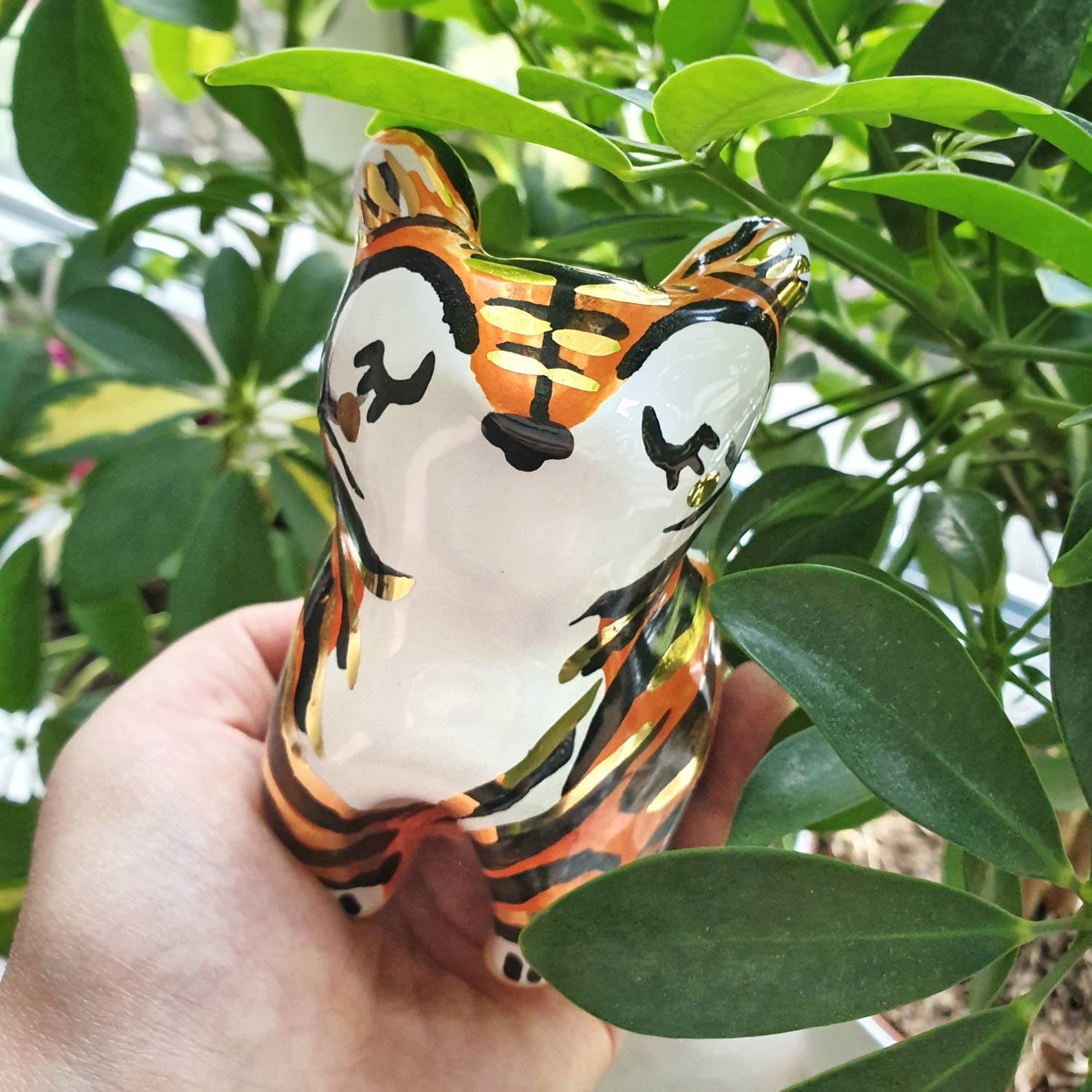 Tiger Planter Animal Planter Ceramic Tiger Tiger Lover - Etsy