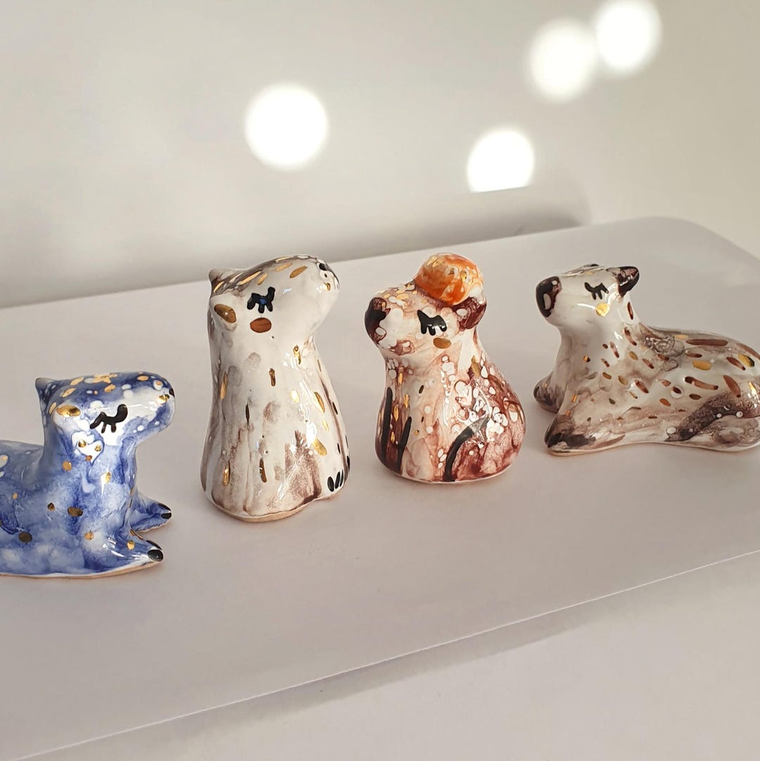 Capybara Figurine, Ceramic Capybara, Galaxy Figurine, Ceramic Animal ...