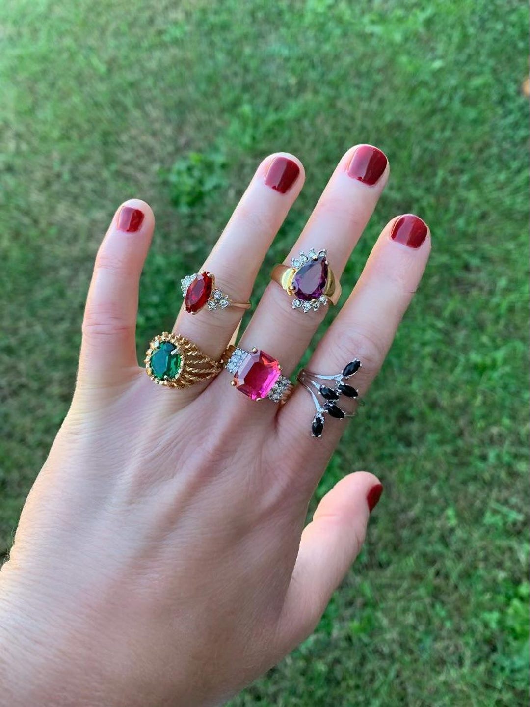 Vintage Cocktail/estate Rings - Etsy