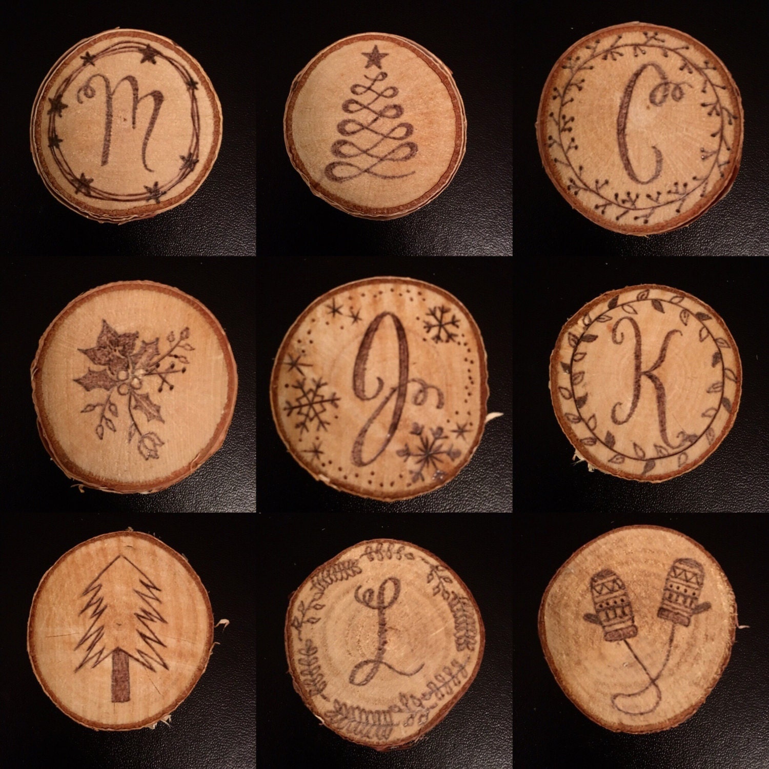 Personalized Initial Ornaments - Etsy
