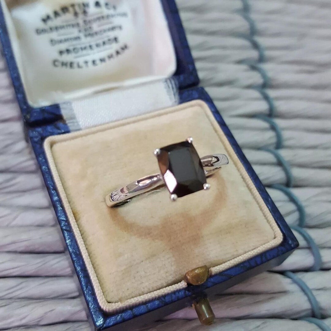 925 Sterling Silver Ring, Genuine Shungite Ring, Size R.5 US 8.75 ...