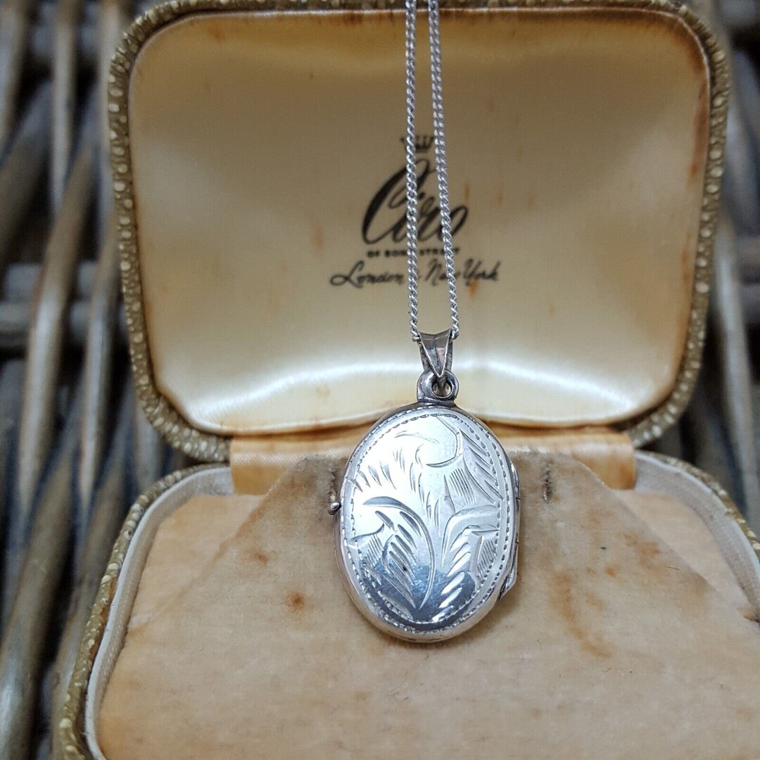 925 Sterling Silver Necklace Retro Locket Handcrafted - Etsy Canada