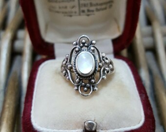 Pearl Inlay Ring | Etsy