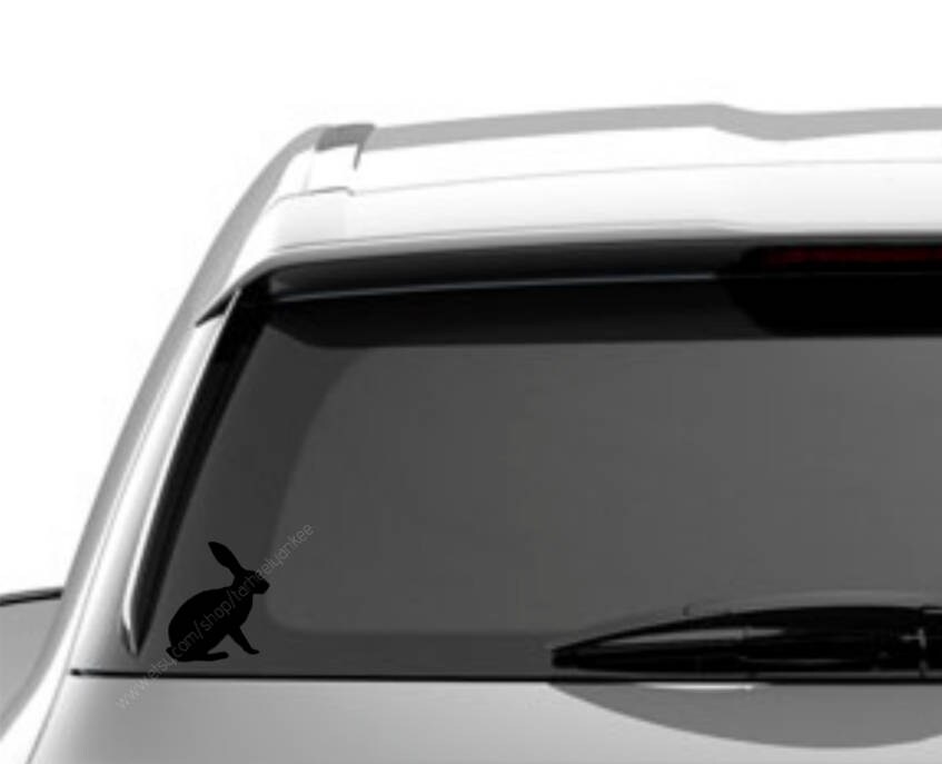 Bunny Car Decal Rabbit Decal Leaping Rabbit Decal Bunny | Etsy