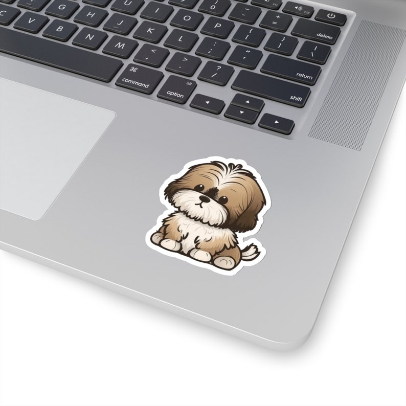 Cute Lhasa Apso, Cute Sticker, Custom Text, Kiss-cut Sticker, Vinyl ...