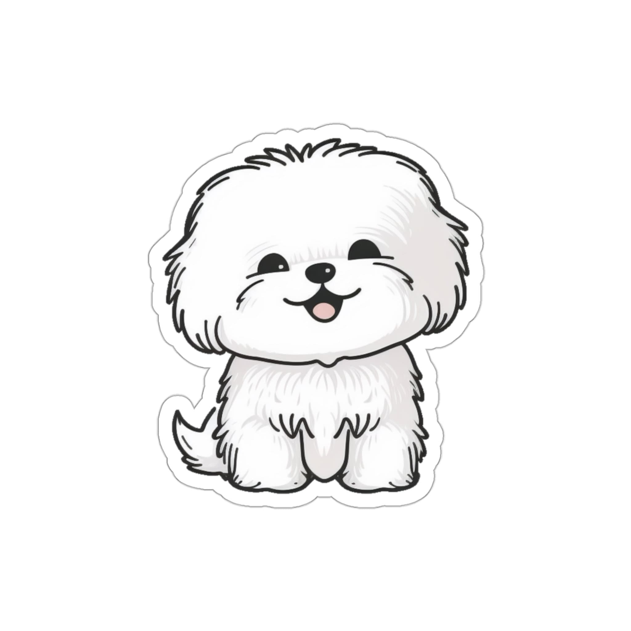 Cute Maltese, Cute Sticker, Custom Text, Kiss-cut Sticker, Vinyl ...