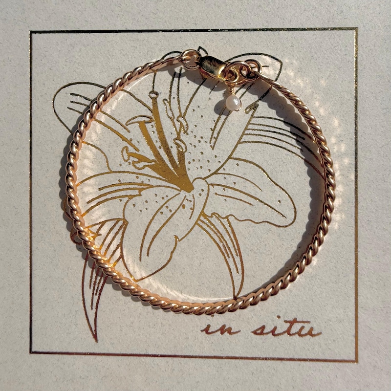 Floral Bangle 14k - Etsy