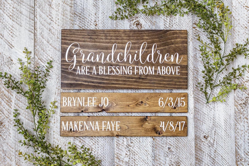 Grandchildren Are A Blessing From Above Grandchildren Sign - Etsy Canada