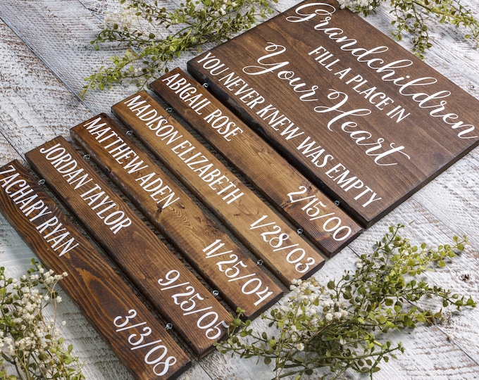 Personalized Wooden Sign for Grandparents, Gift for Grandma From Family ...
