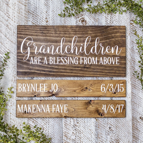 Grandchildren Sign - Etsy