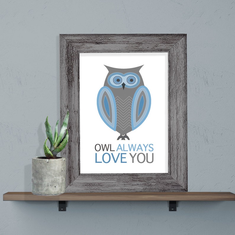 Owl Always Love You 8x10 or 11x14 Matted Options Nursery Baby | Etsy