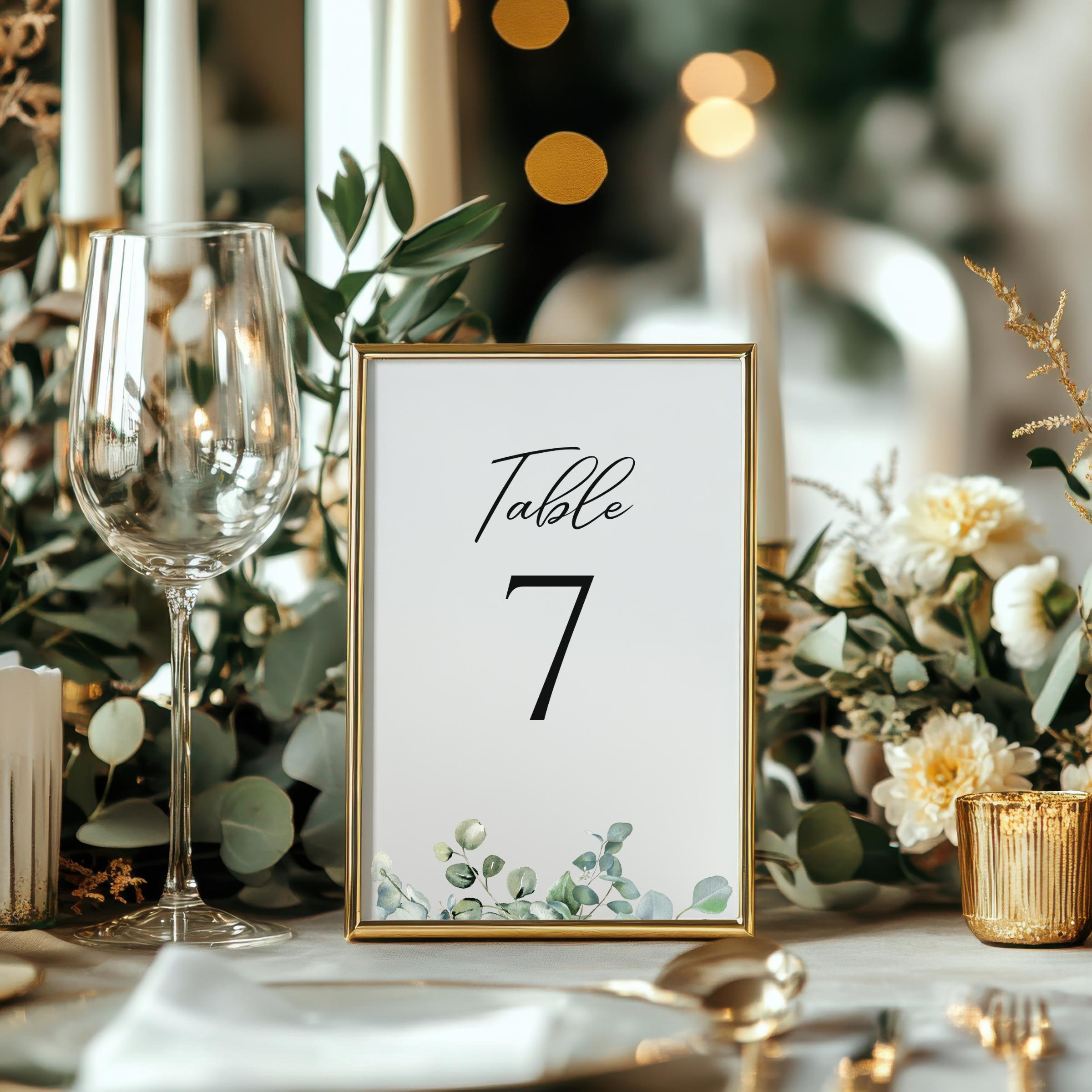 Eucalyptus Table Numbers, Wedding Table Numbers, Table Numbers, Wedding ...