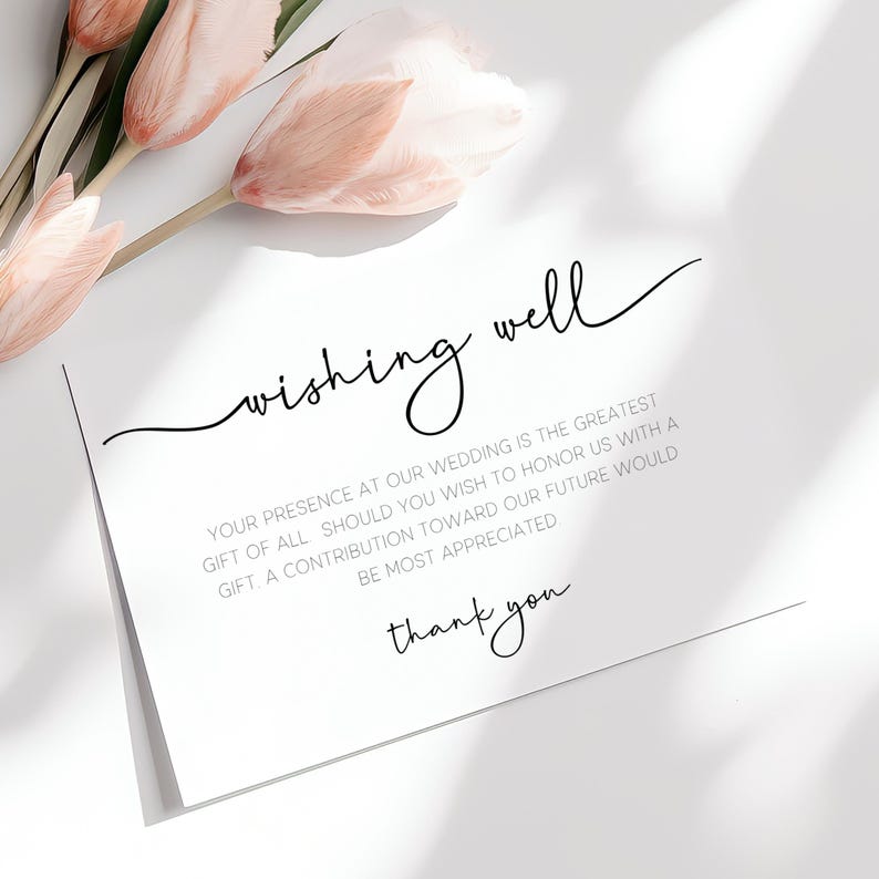 Wishing Well Card, Canva Template (digital Download) 5x3.5, Gift ...