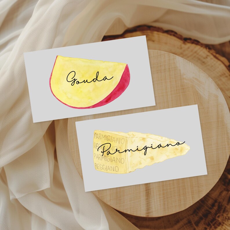Editable Cheese Label Template, Cheese Cards, Buffet Table Labels ...
