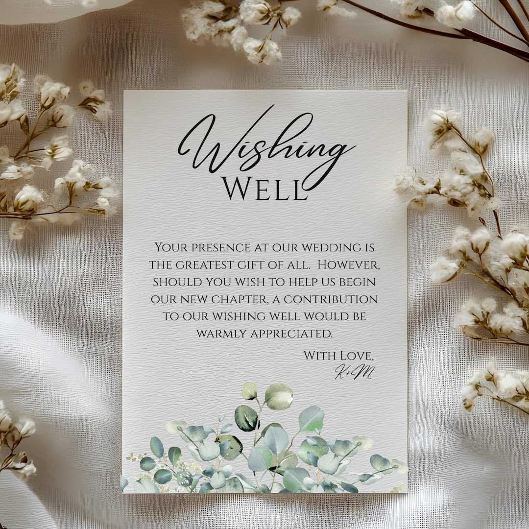 Wishing Well Template, Canva Editable (digital Download), 3.5x5, Gift ...