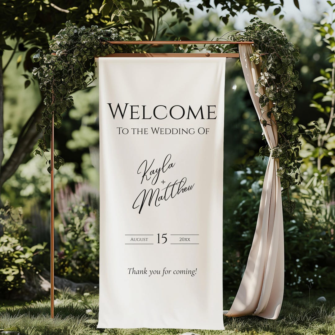 Wedding Welcome Banner, Welcome Banner for Wedding, Minimalist Welcome ...