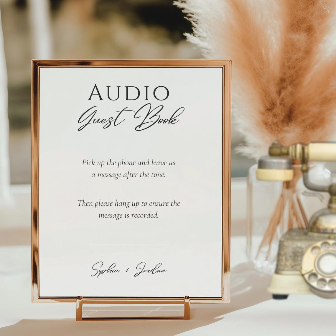 Audio Guest Book Sign, Canva Template (digital Download 5x7/8x10 ...