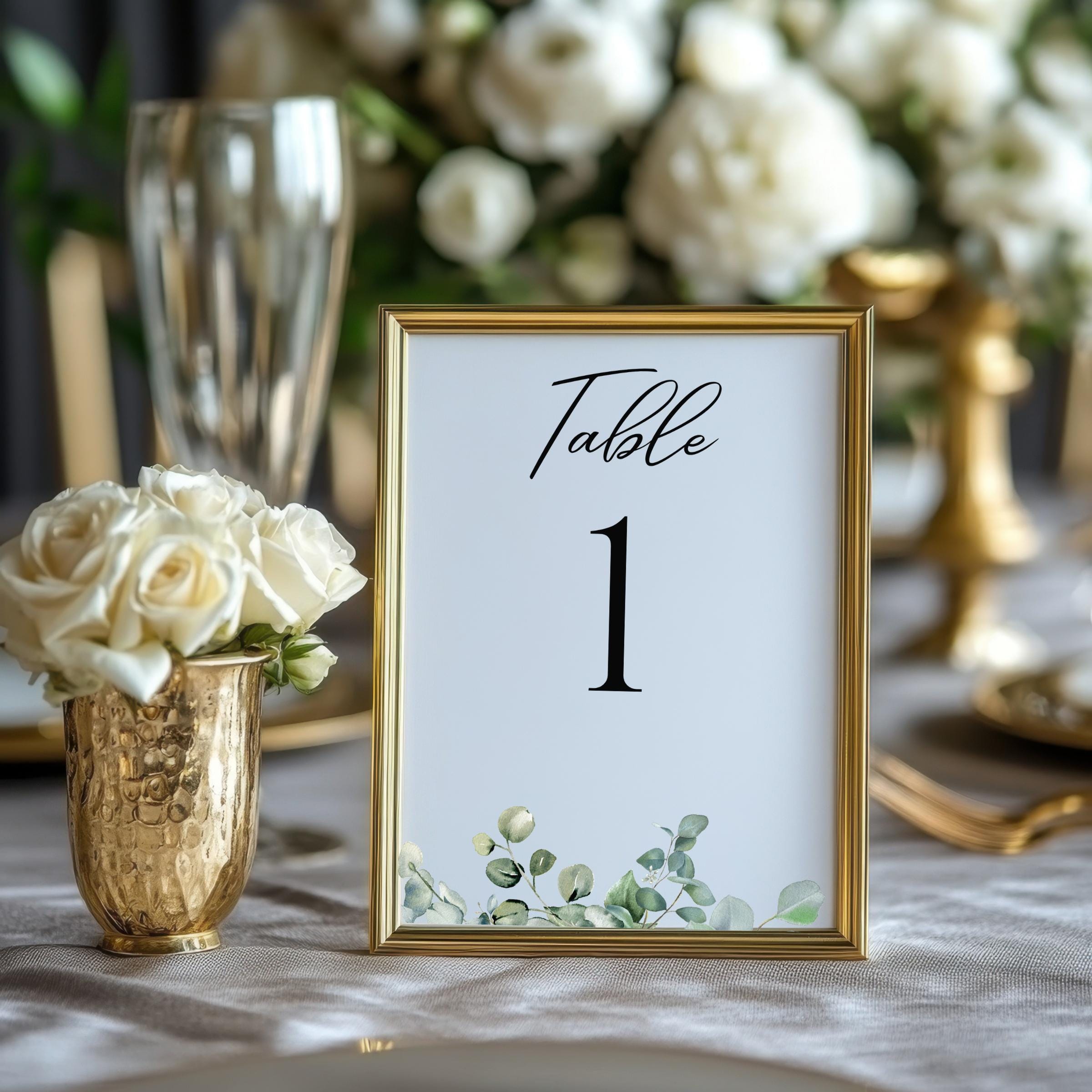 Eucalyptus Table Numbers, Wedding Table Numbers, Table Numbers, Wedding ...