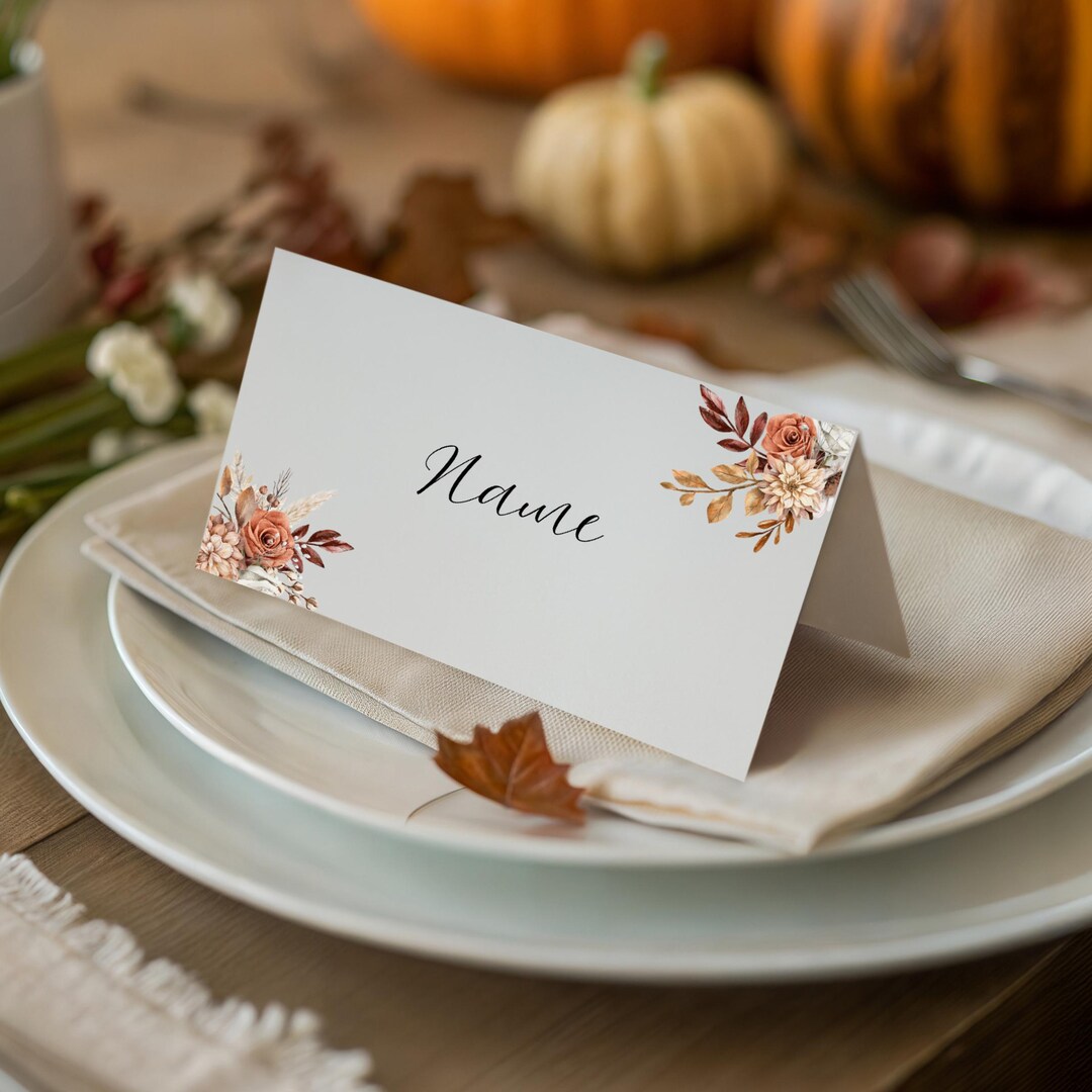 Thanksgiving Seating Cards, Dinner Seating Cards, Editable Table ...