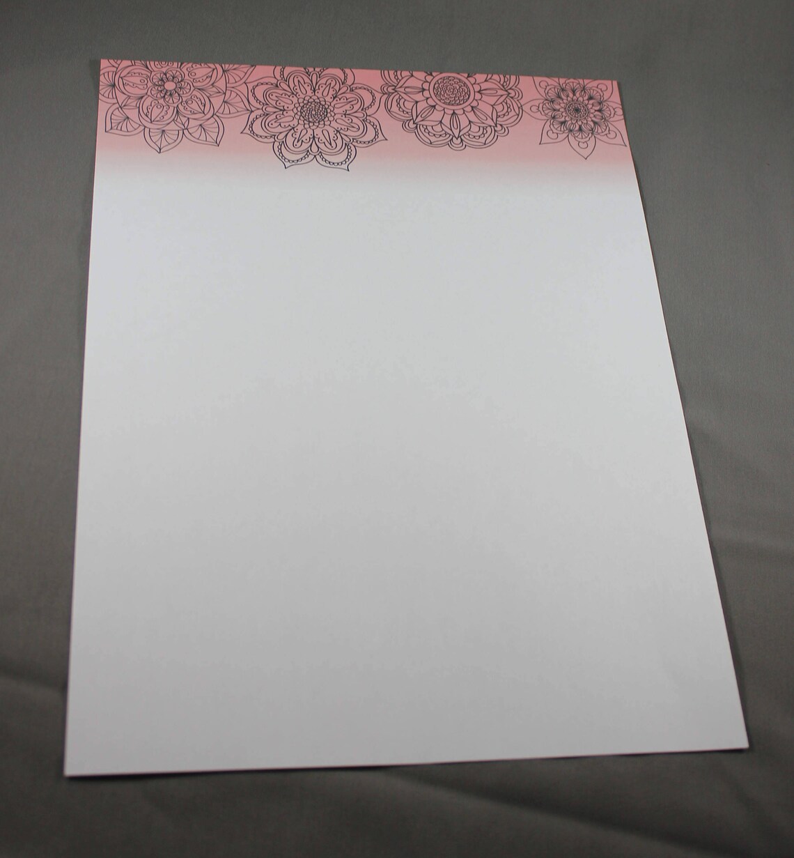 Floral Mandalas on Salmon Pink Gradient Stationery Instant Download - Etsy