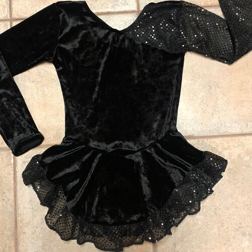 Handmade Red Confetti Sequin Disco Velvet Competition Figure - Etsy