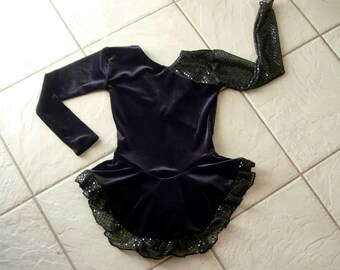 Handmade Red Confetti sequin disco velvet Competition Figure | Etsy