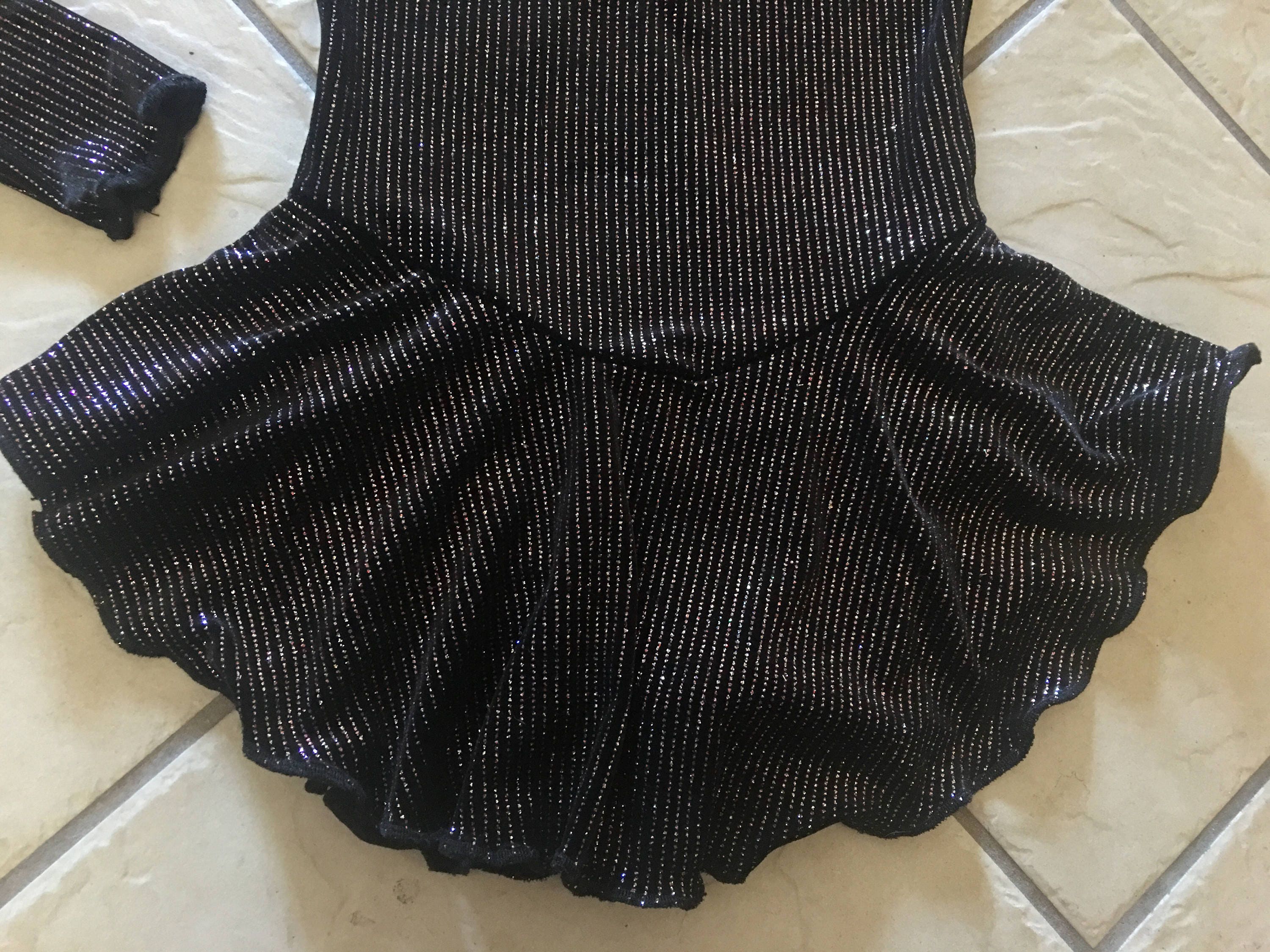 Handmade Glittery Black Velvet Dancing Queen Sparkly Disco Competition ...