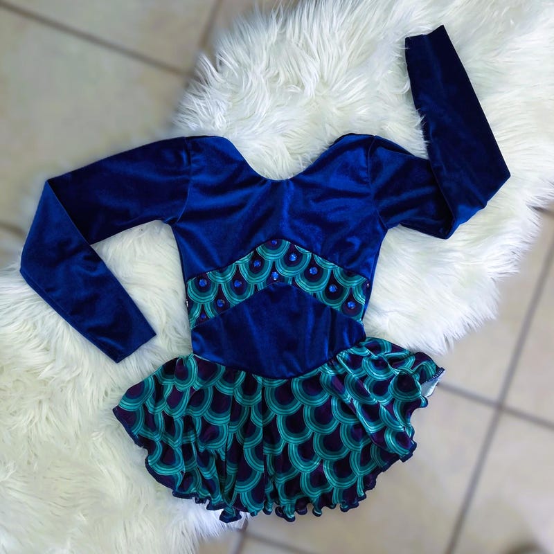 Peacock Blue Dress Girls - Etsy