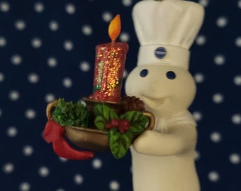 24 Danbury Mint Pillsbury Doughboy Glitter Christmas Ornaments Mint in ...