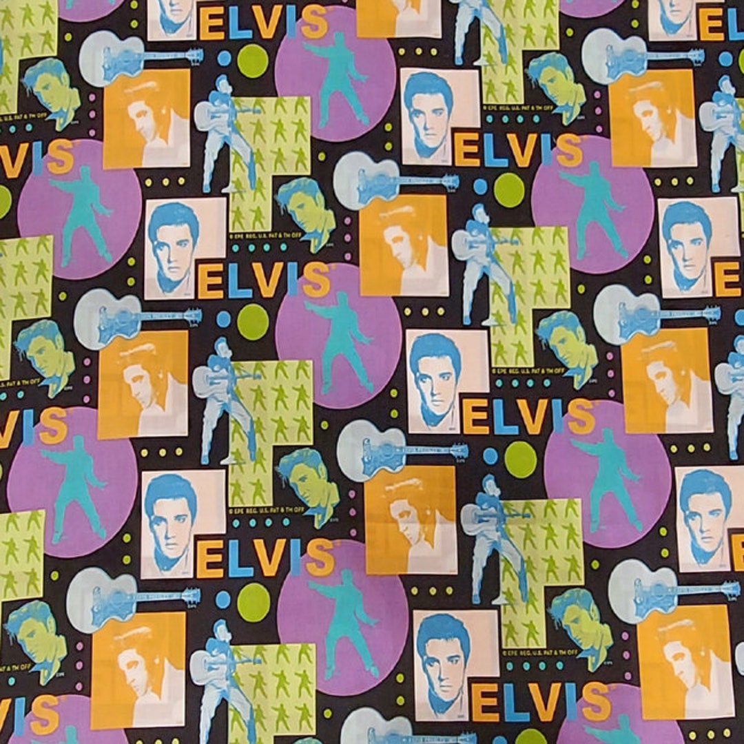 Elvis Cotton Fabric Print - Etsy
